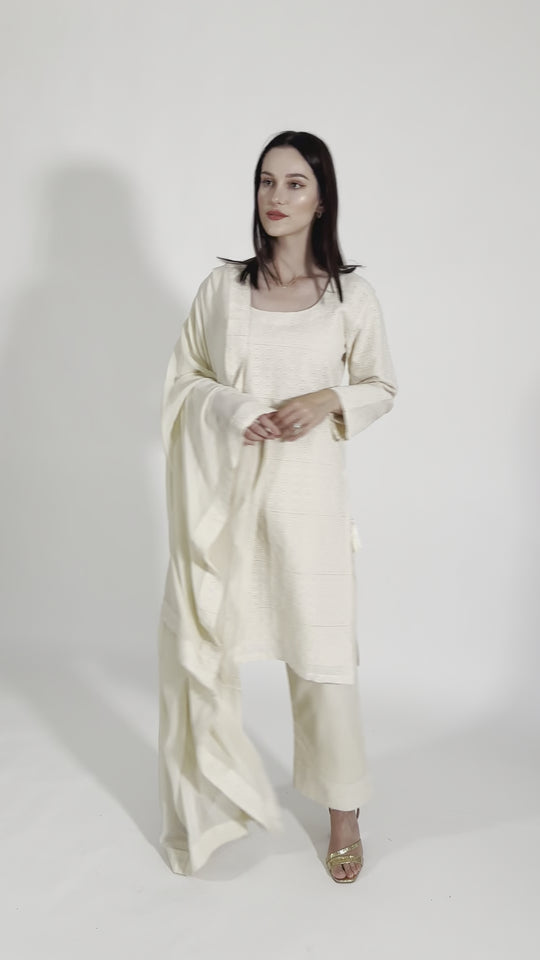 Shop Zara Off-White Salwar Kameez Set | Raas